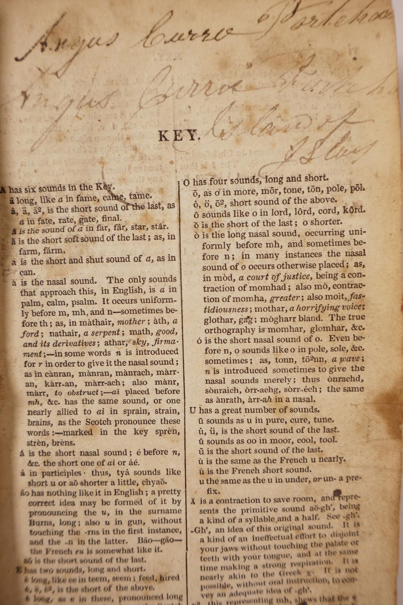 Neil McAlpine (1786-1867), 'A Pronouncing Gaelic Dictionary: to which ...