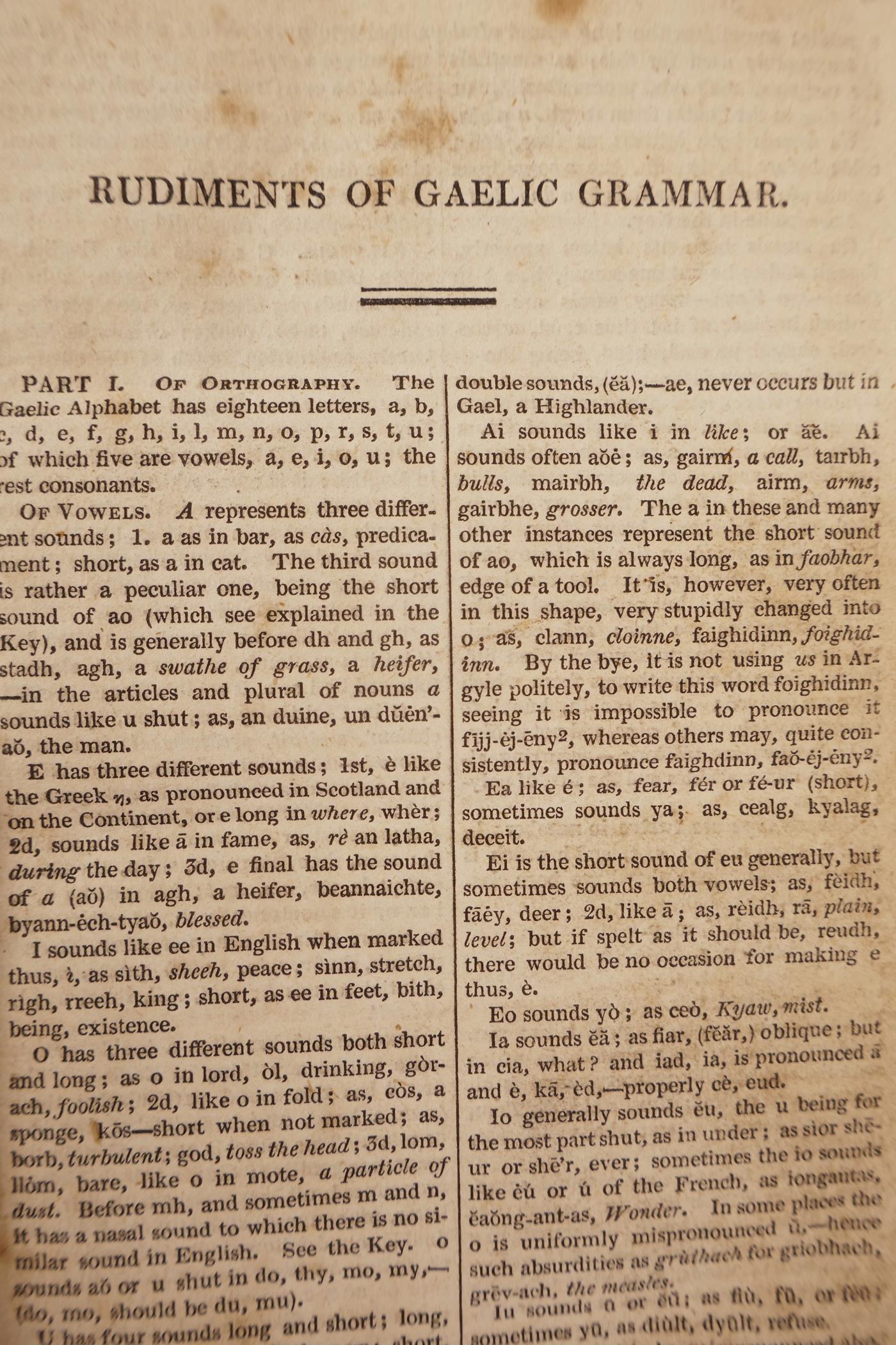 Neil McAlpine (1786-1867), 'A Pronouncing Gaelic Dictionary: to which ...