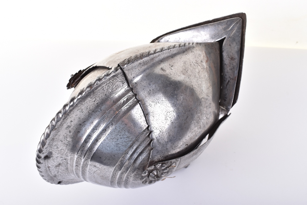 Rare Composite South German Close Helmet c.1540, fluted skull etched ...