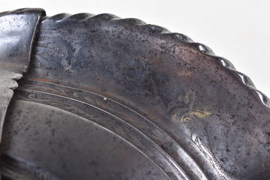 Rare Composite South German Close Helmet c.1540, fluted skull etched ...
