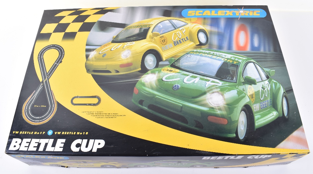 Three Boxed Scalextric Sets, TVR high Speed Challenge, C1051 Volkswagen ...