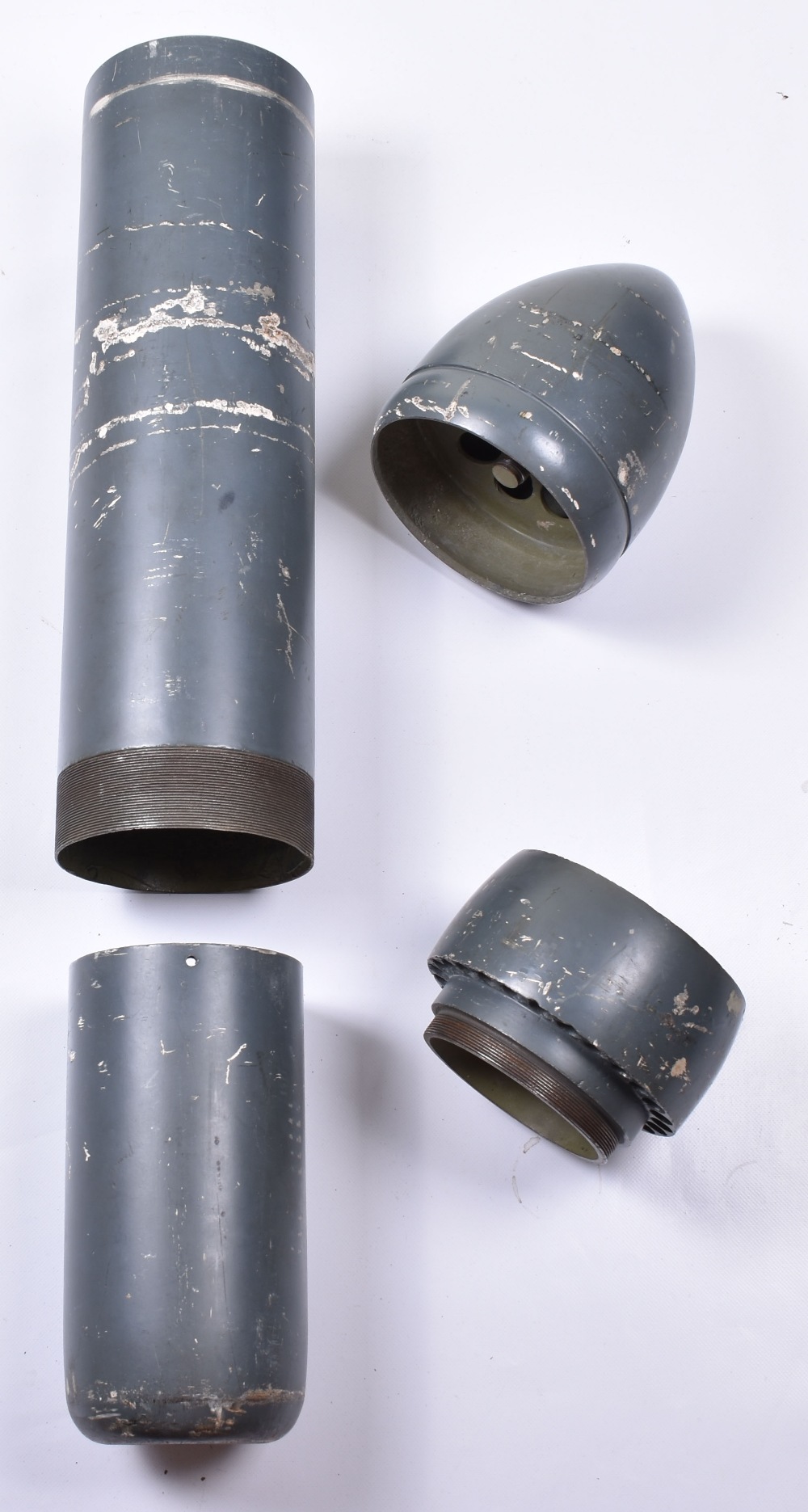 Inert WW2 German Nebelwerfer Shell, large grey painted rocket complete ...