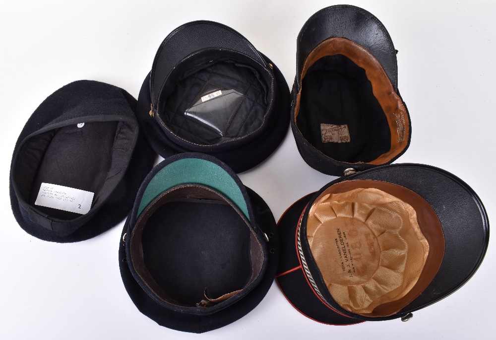 Selection of Military Headdress, including Belgium peaked cap of high ...
