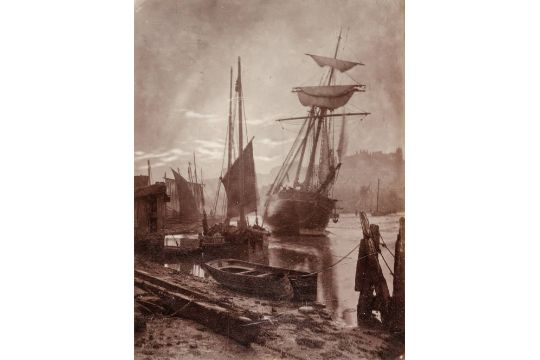 * Sutcliffe (Frank Meadow, 1853-1941). Whitby Harbour, circa 1885-90 ...