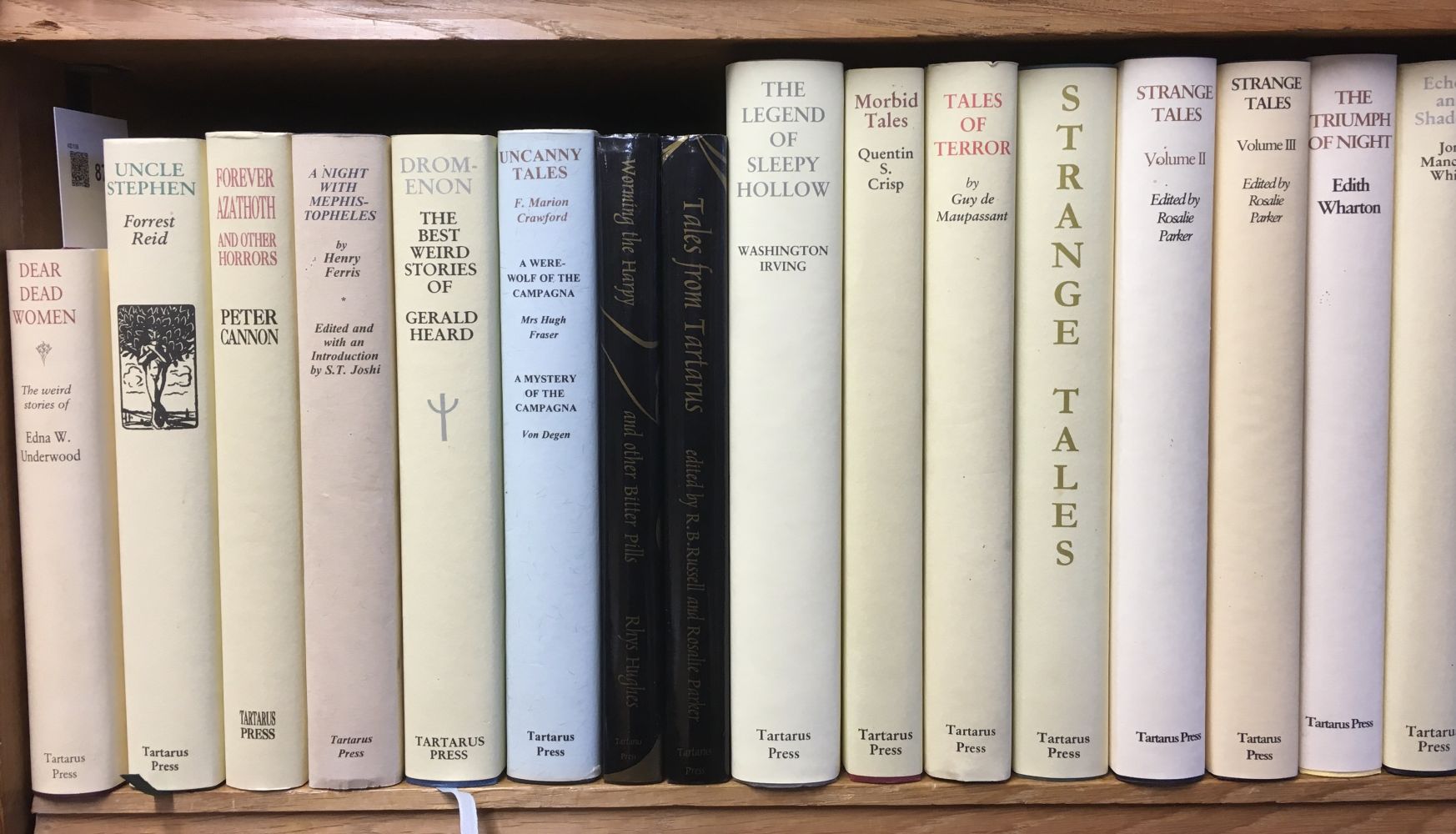 Tartarus Press. A group of 31 titles published by Tartarus Press ...