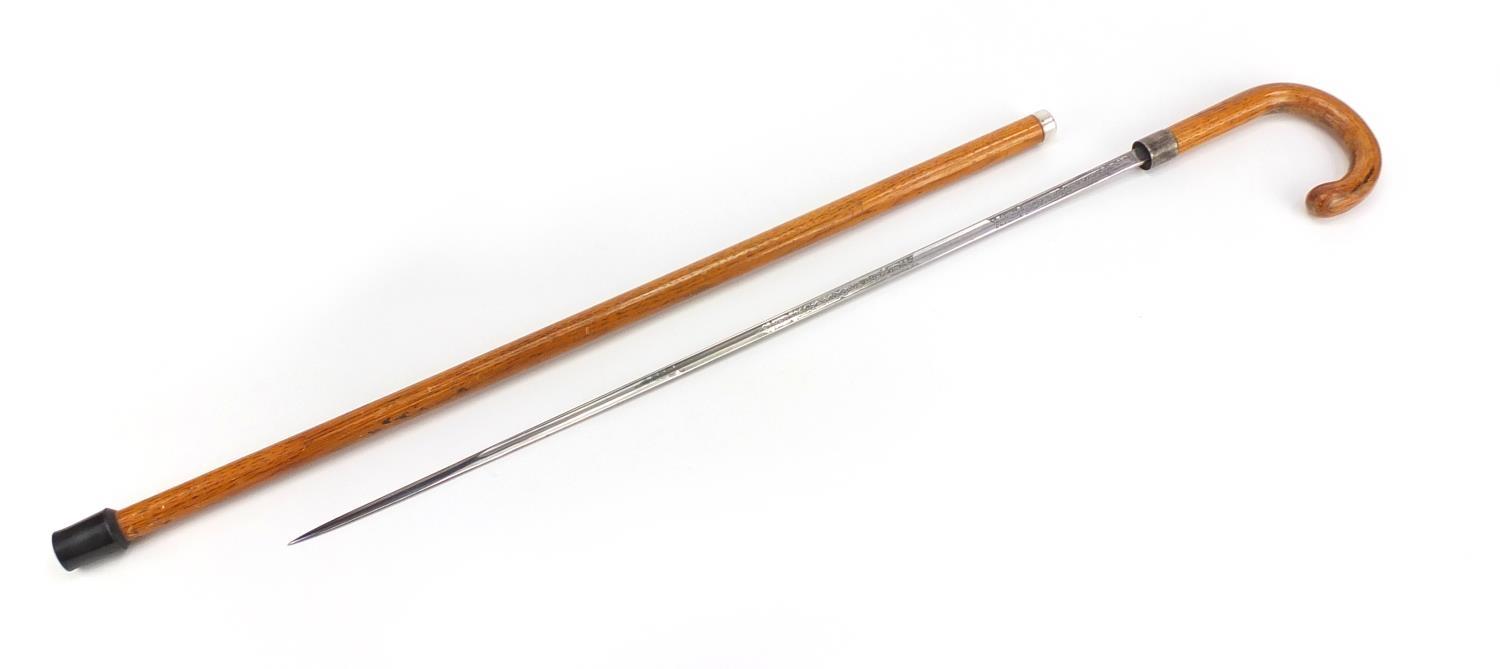 Late 19th century silver mounted sword stick by Wilkinson Sword Limited ...