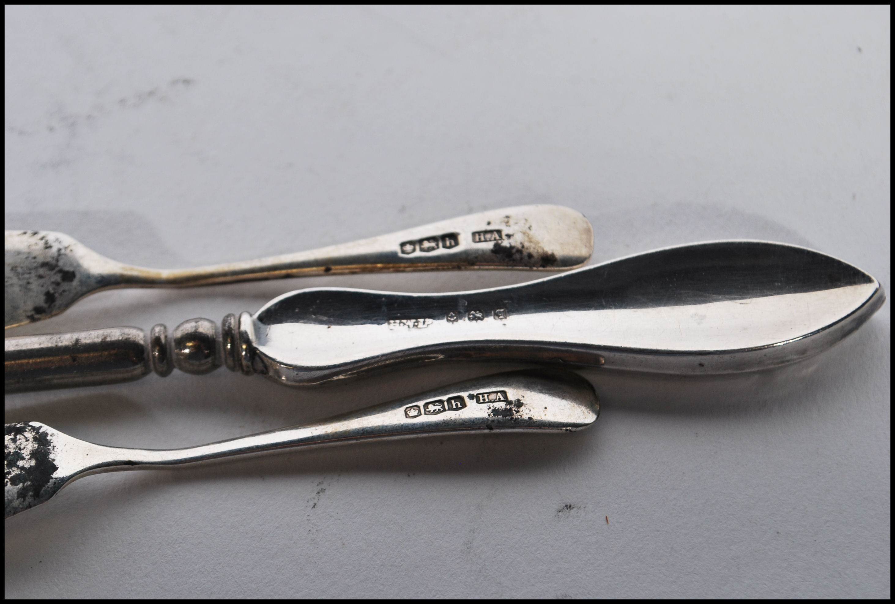 A collection of silver hallmarked flatware to include George Howson for ...