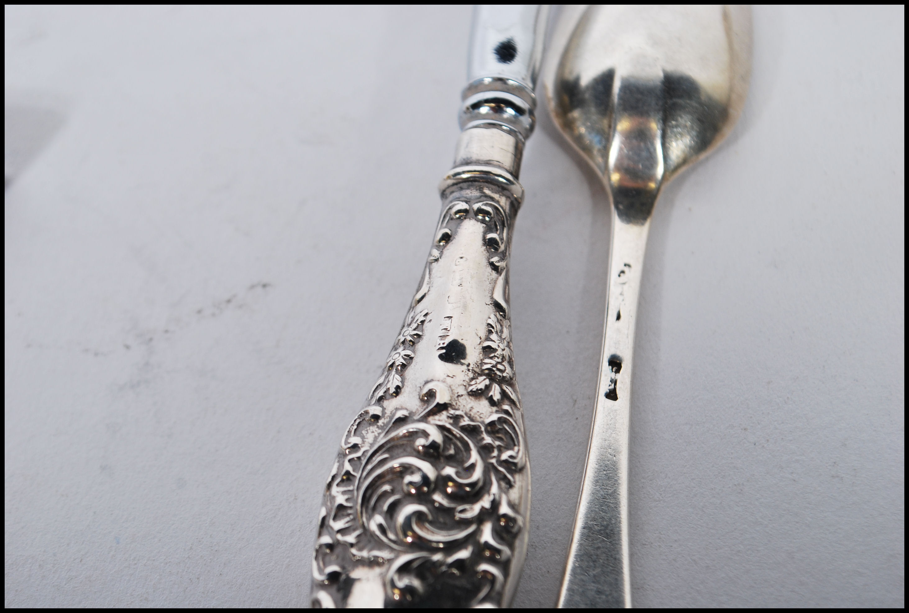 A collection of silver hallmarked flatware to include George Howson for ...