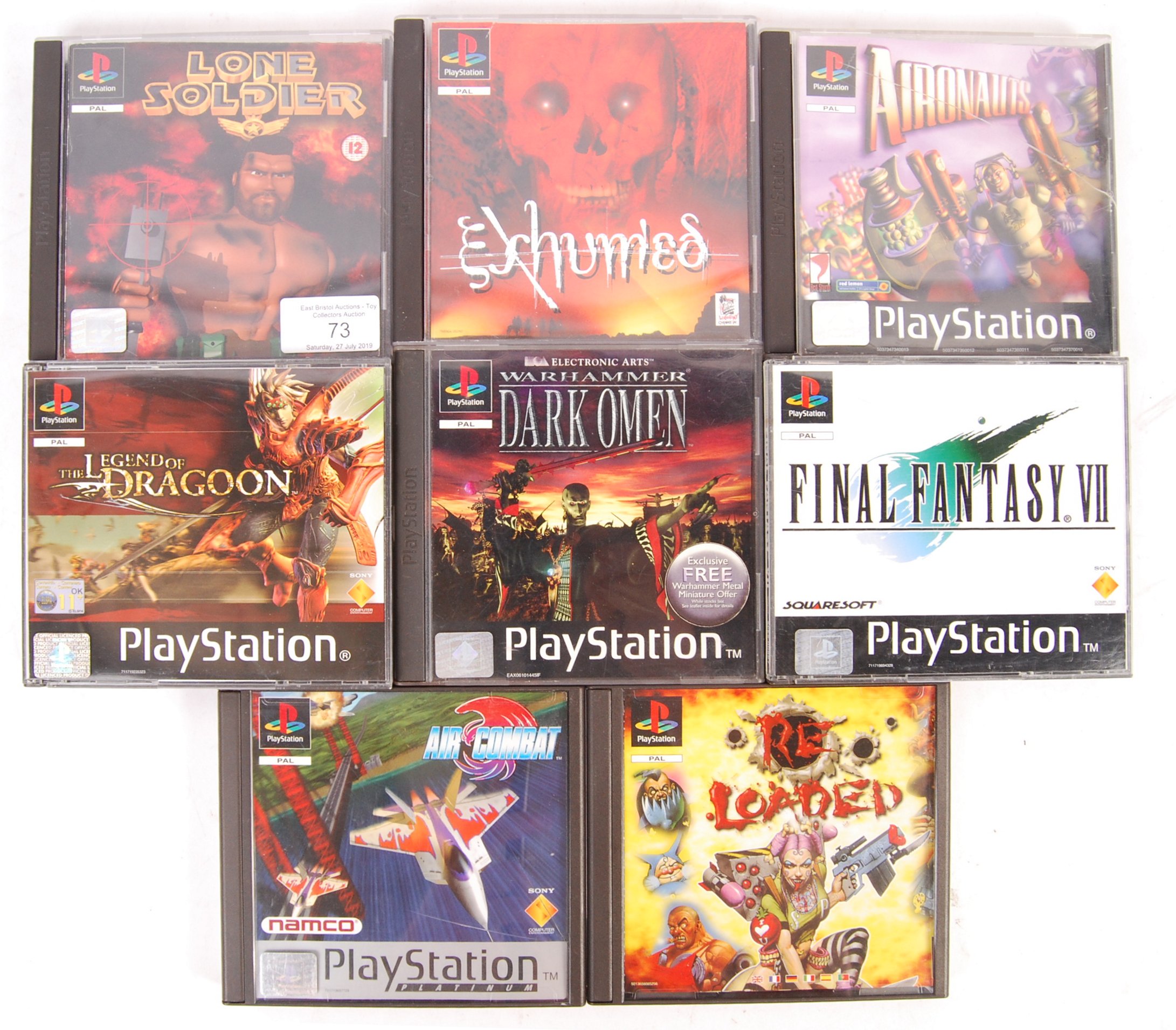 A collection of good assorted vintage PS1 PlayStation video computer ...