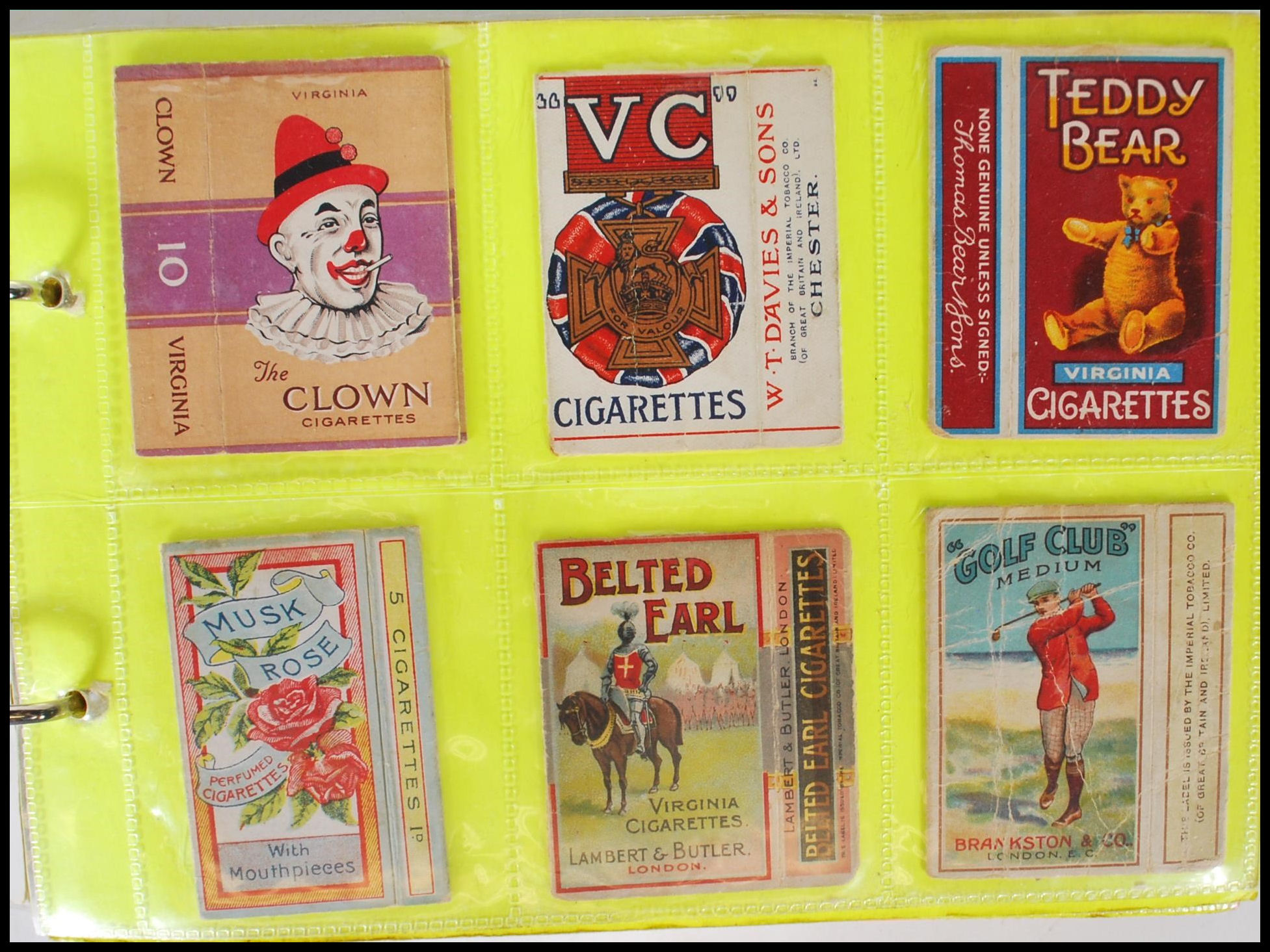 A collection of vintage 20th Century cigarette boxes over three albums ...
