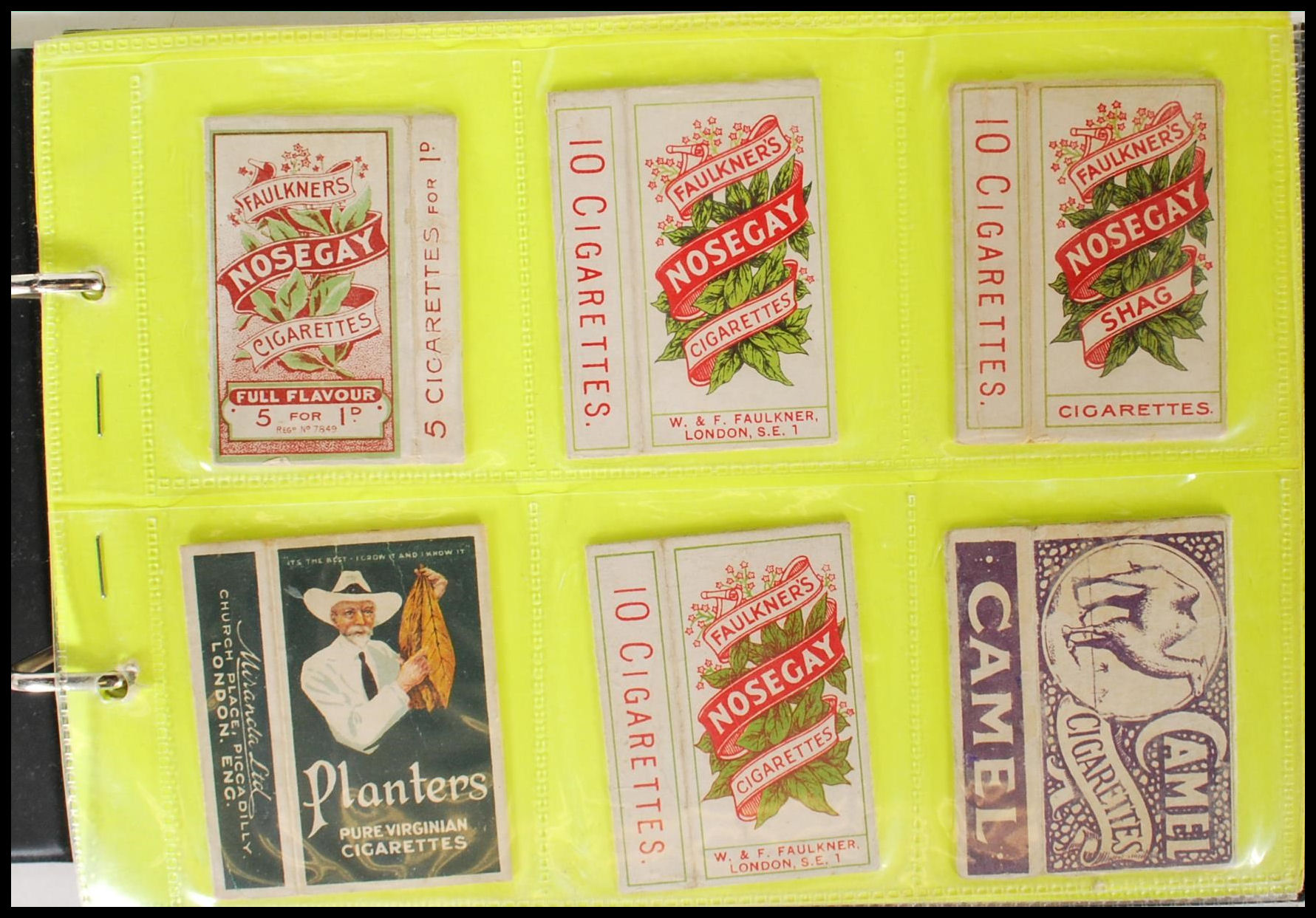 A collection of vintage 20th Century cigarette boxes over three albums ...