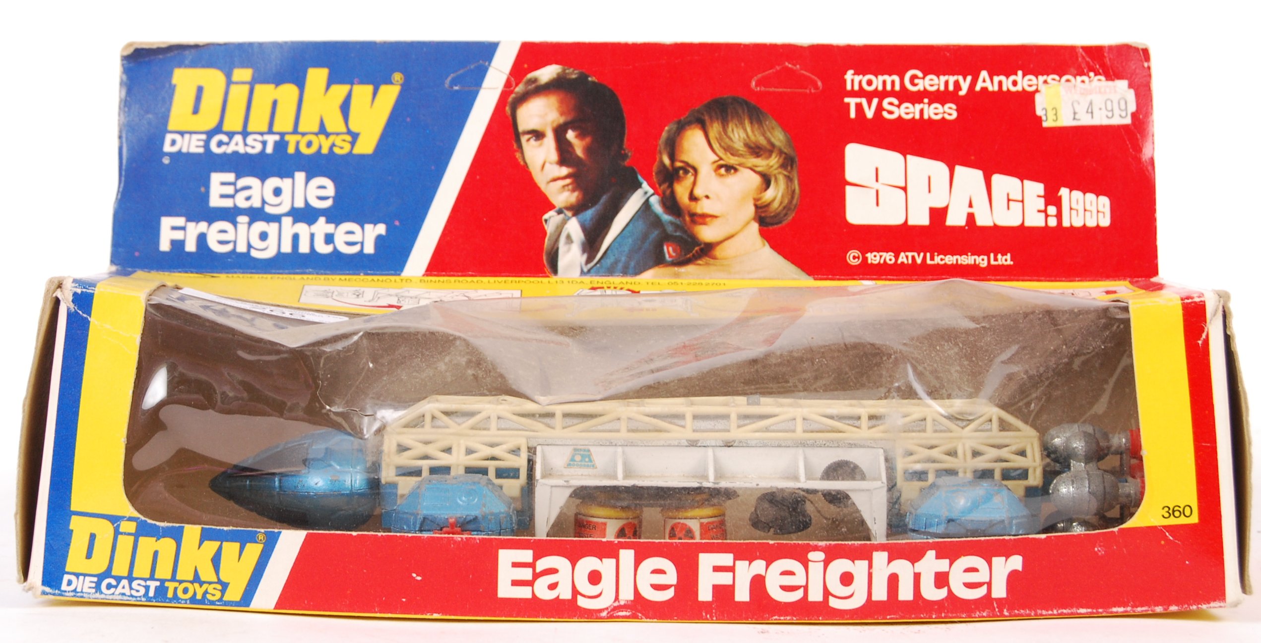 RARE VINTAGE DINKY TOYS SPACE 1999 EAGLE FREIGHTER DIECAST MODEL ...