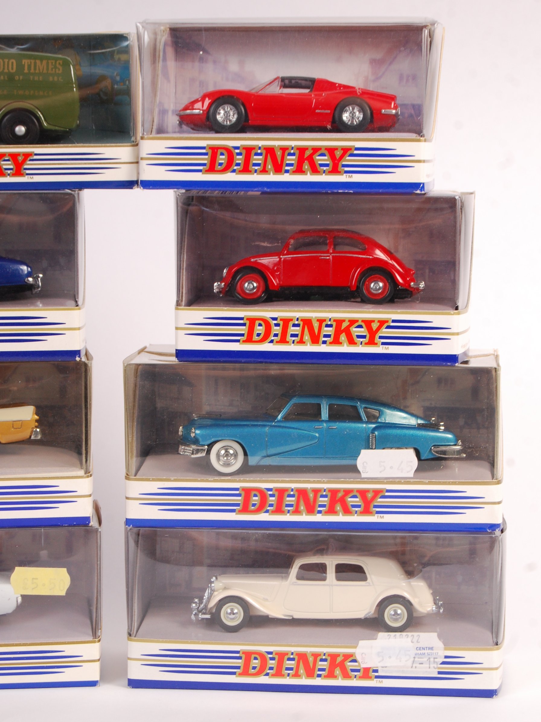 A collection of 12x vintage Dinky Toys made boxed diecast model cars ...