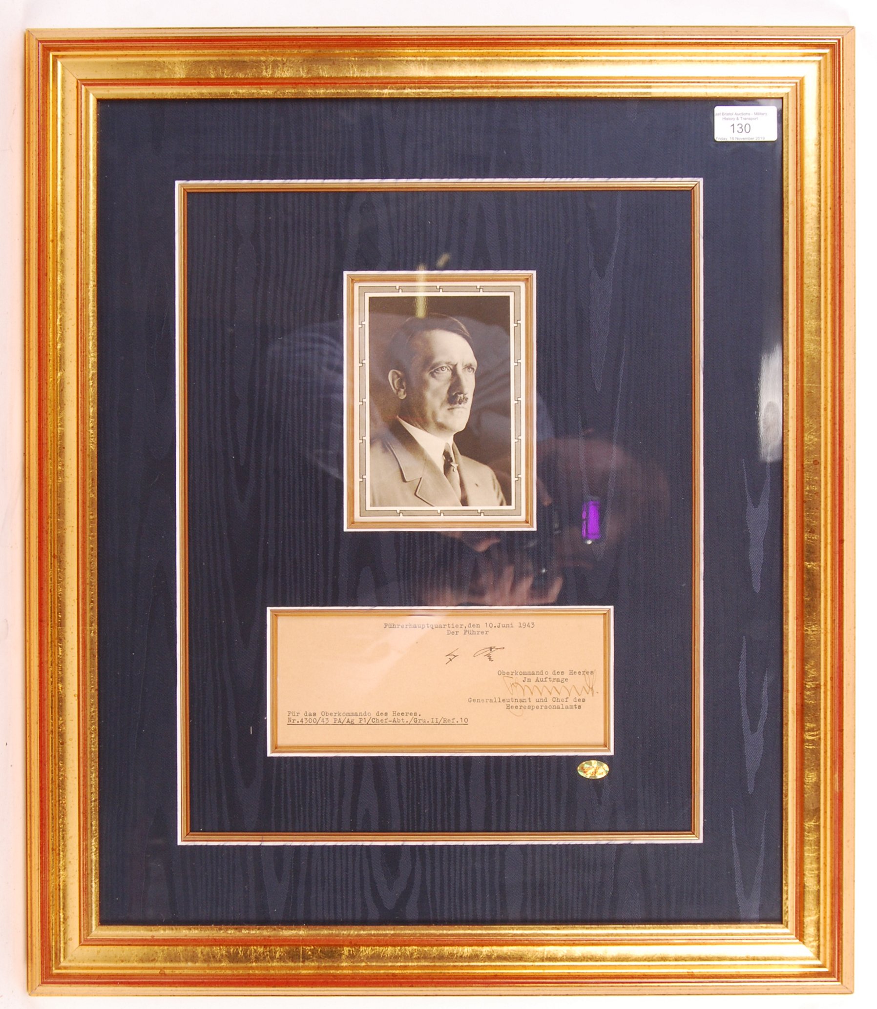 RARE ADOLF HITLER AUTOGRAPH / SIGNED DOCUMENT - auctions & price archive