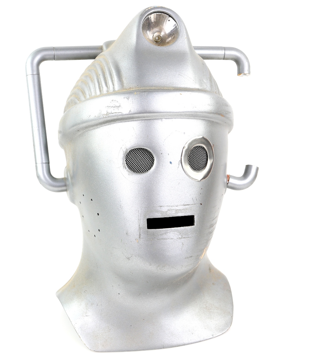 Doctor Who - Replica Cyberman helmet from Moonbase and Tomb of the Cybermen (1967), 38cm high.