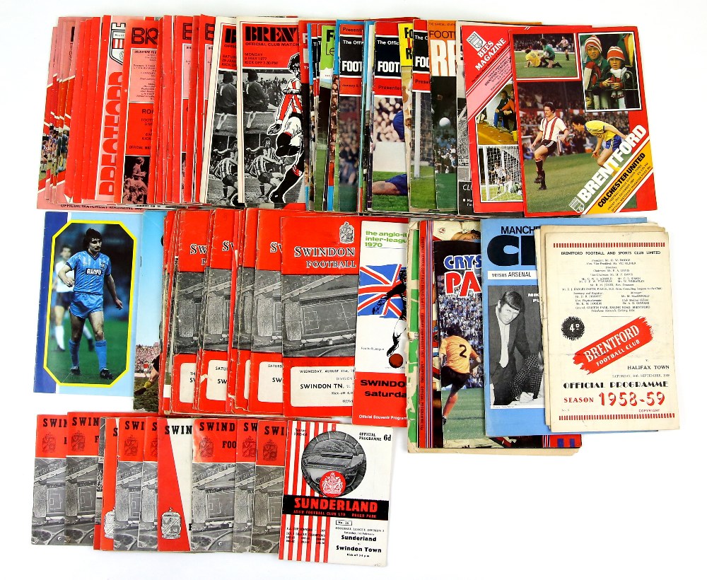 150+ Sporting programmes mainly football from the 1950's and later ...