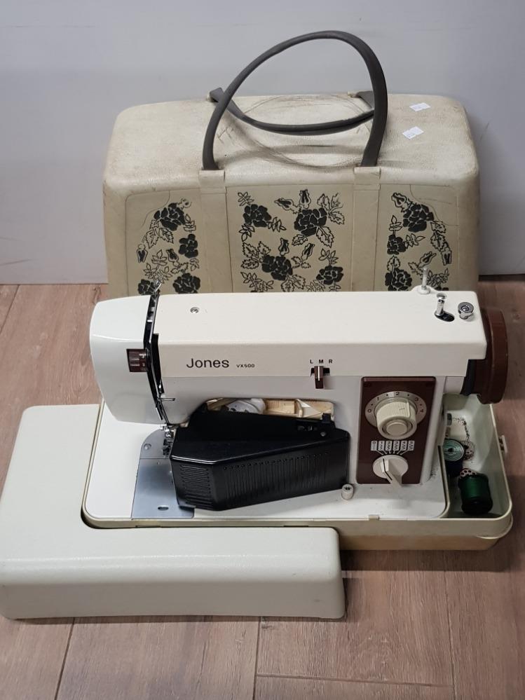 JONES SEWING MACHINE IN CARRY CASE
