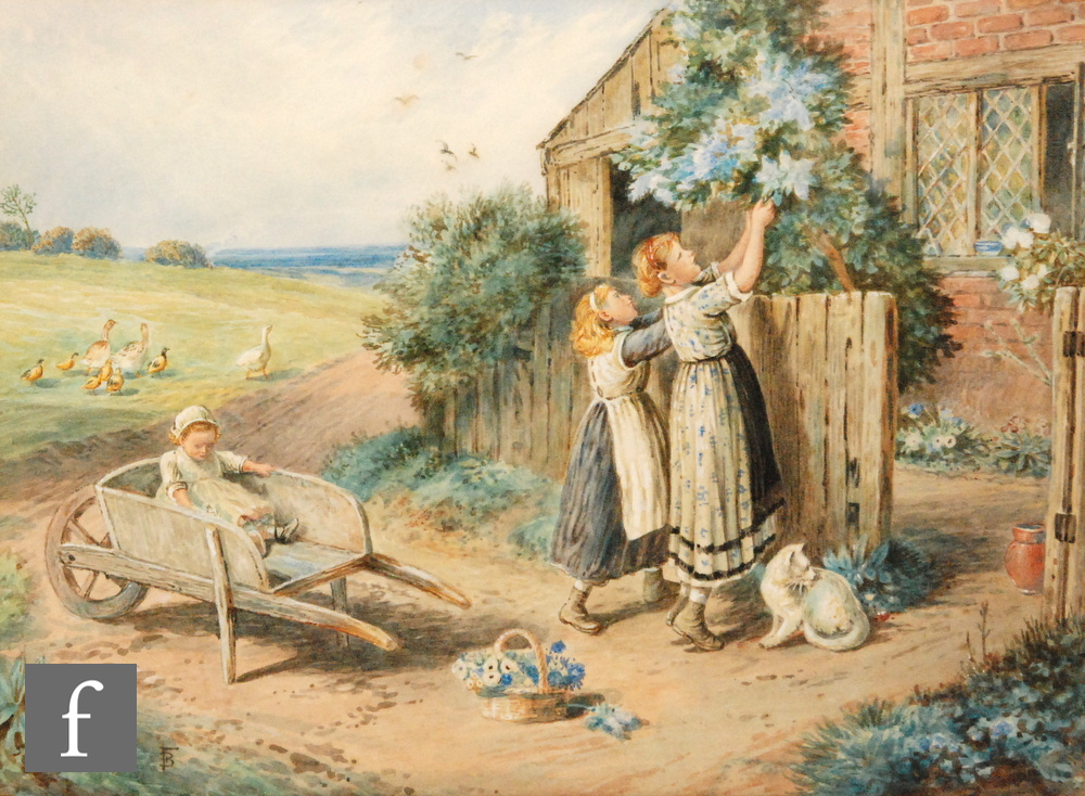 AFTER MYLES BIRKET FOSTER - Winding Wool, watercolour, bears false ...