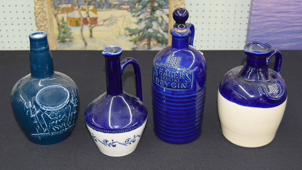 Royal Doulton 'Seagers Special Dry Gin' flagon with stopper, 9.5" high ...