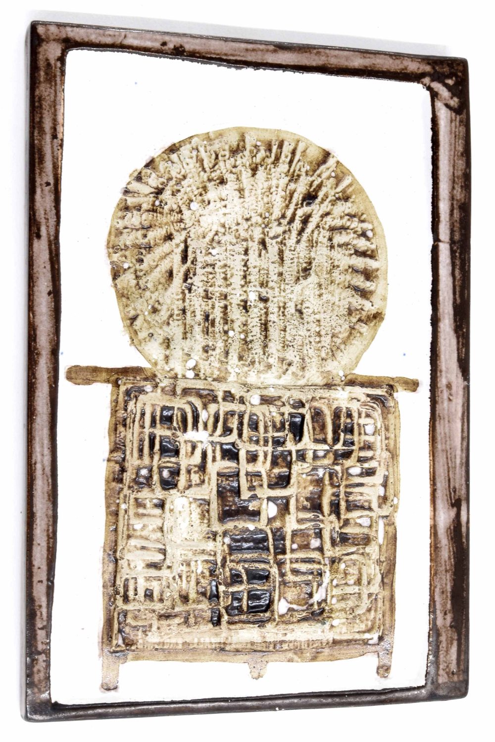 Troika Pottery Stoveman plaque, bearing St Ives blue trident mark verso ...