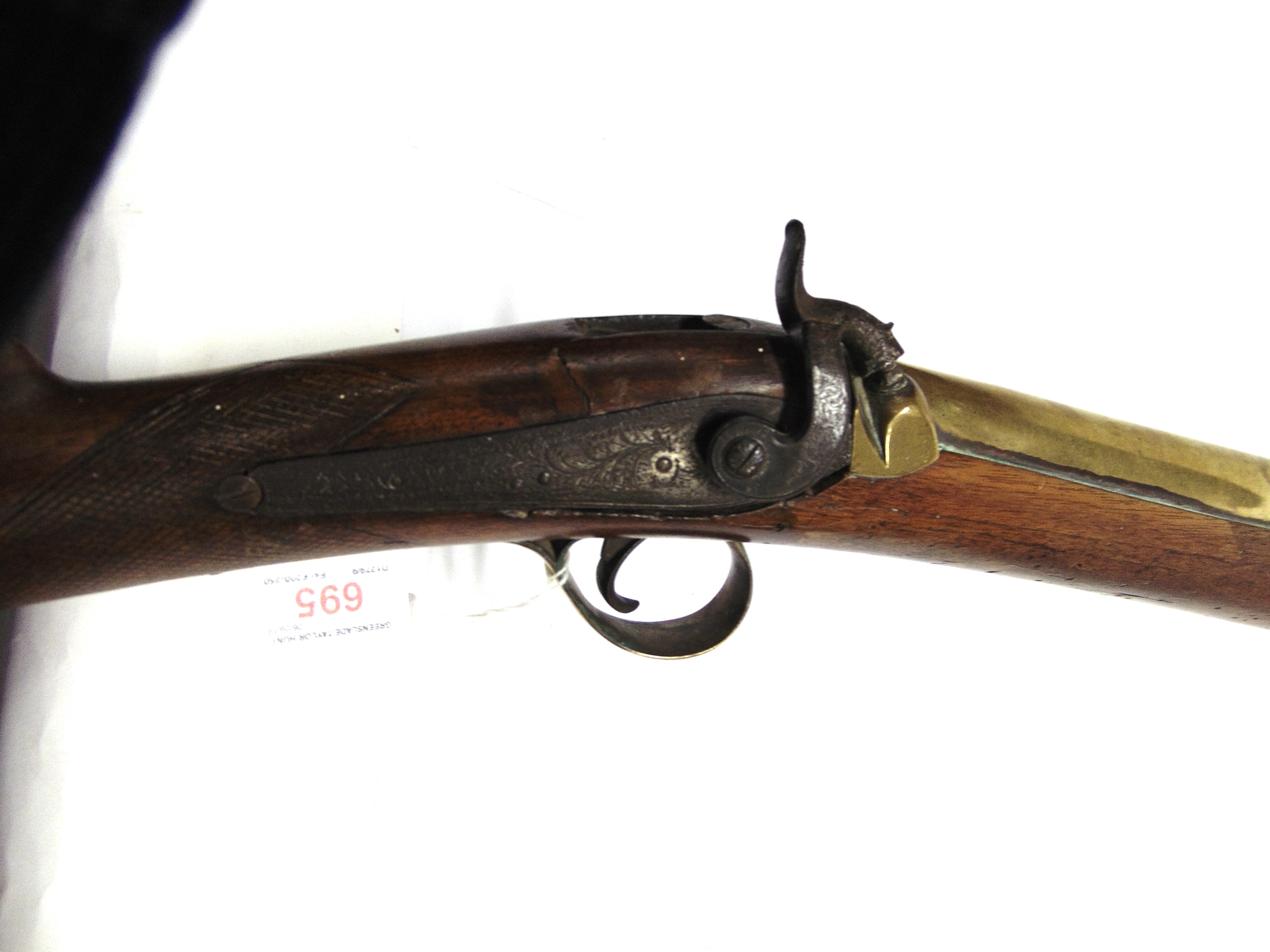 AN 18TH CENTURY PERCUSSION BLUNDERBUSS converted from Flintlock, the 16 ...