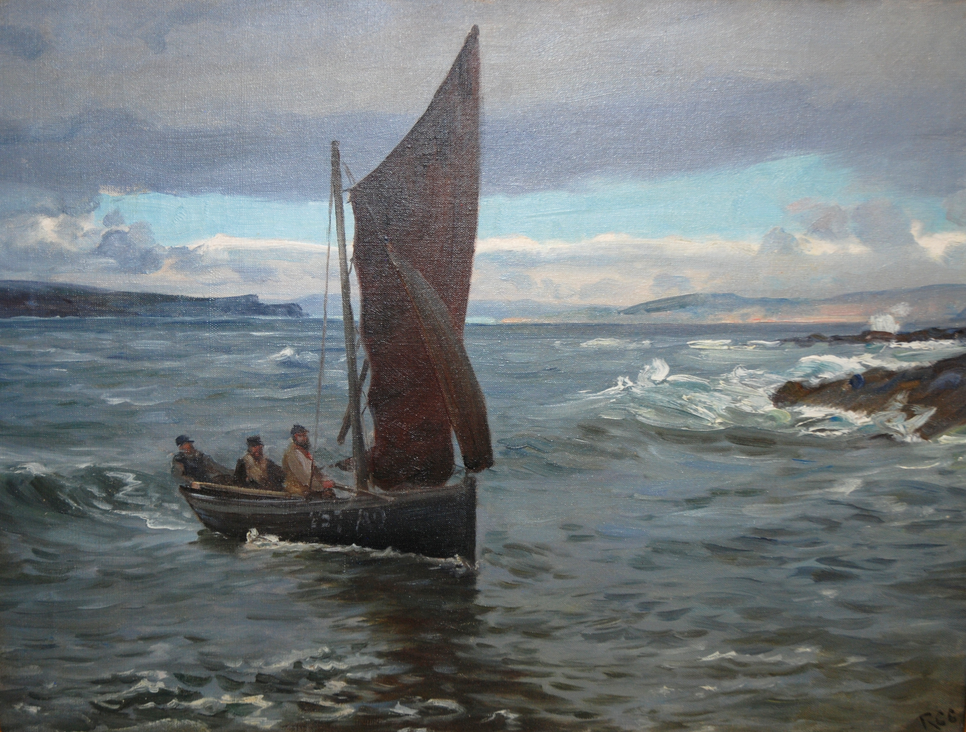 ROBERT CREE CRAWFORD RSW (SCOTTISH 1842-1924) FISHERMEN MAKING FOR ...