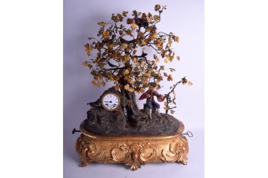 A RARE LARGE MID 19TH CENTURY FRENCH GILTWOOD AUTOMATON MUSICAL ...