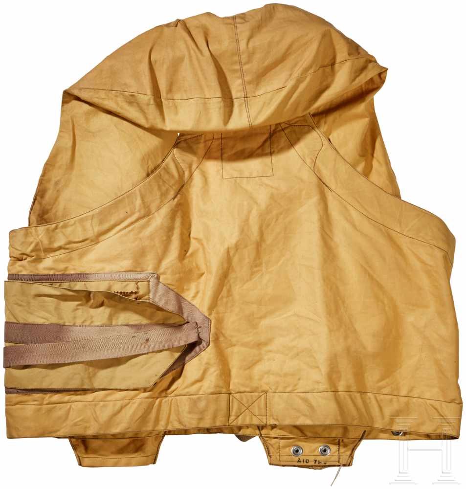 An RAF Life Jacket for Aviation PersonnelYellow, cotton twill fabric ...
