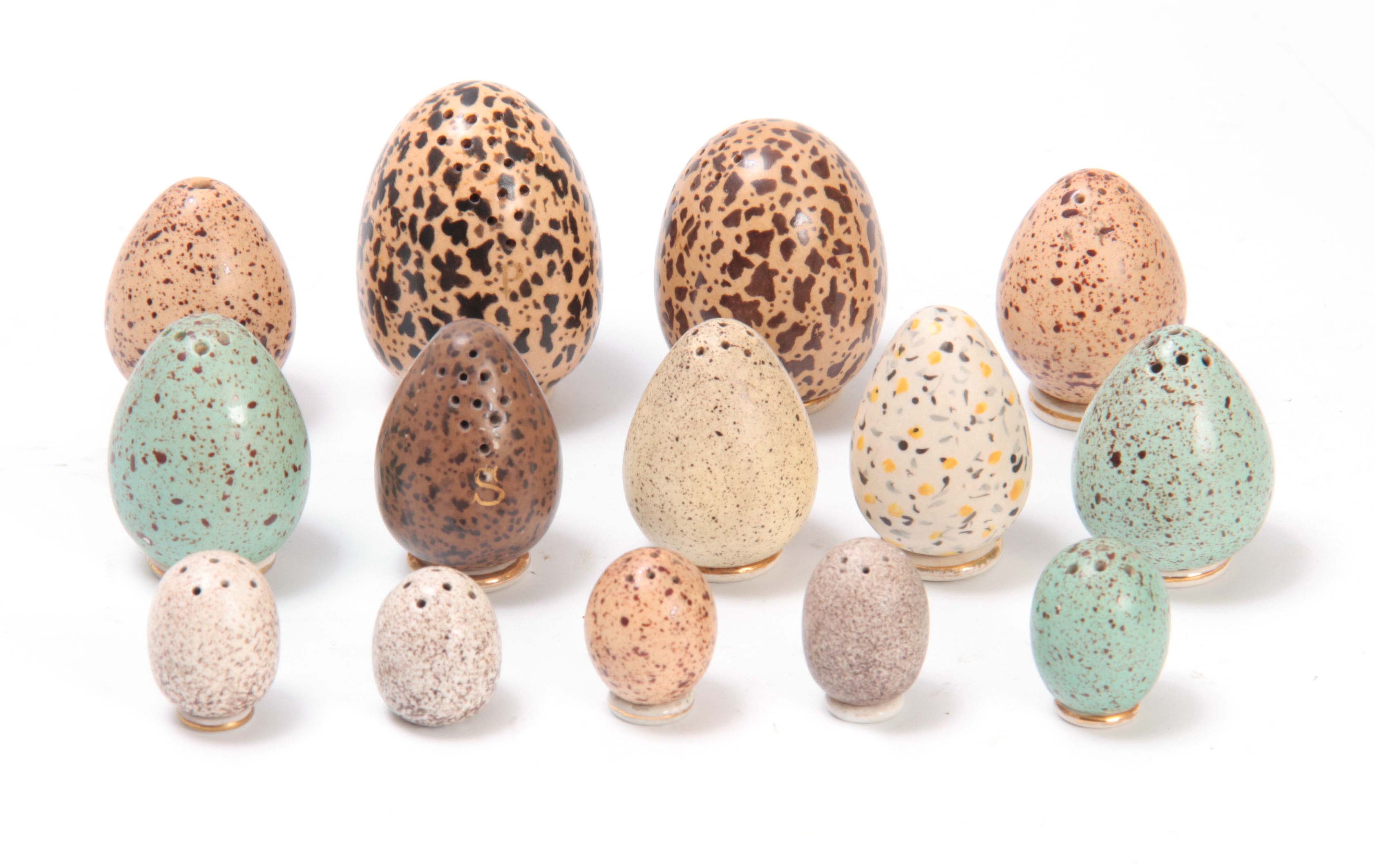 JAMES MACINTYRE AND CO, A NOVELTY PAIR OF SALT AND PEPPER POTS IN THE ...
