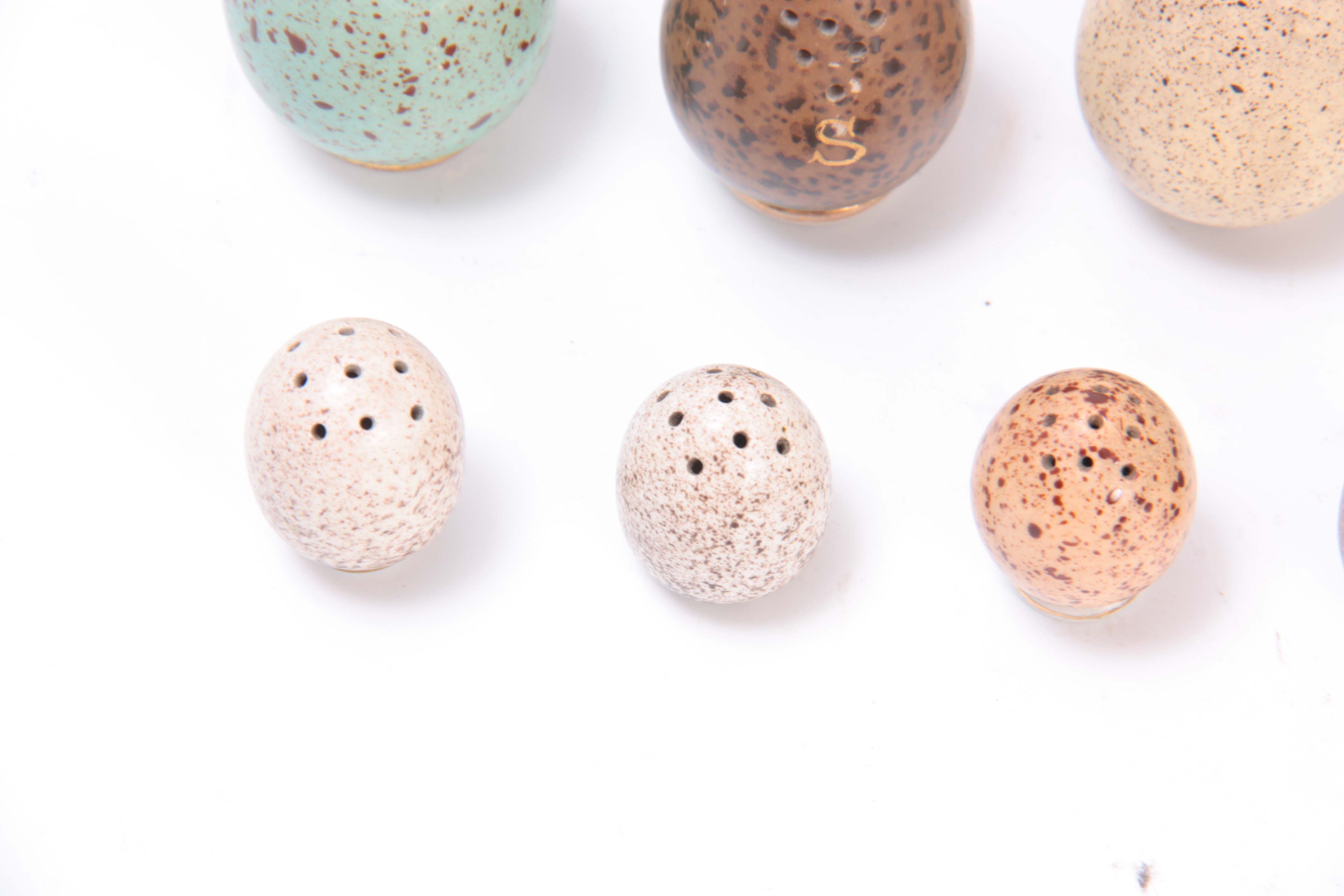 JAMES MACINTYRE AND CO, A NOVELTY PAIR OF SALT AND PEPPER POTS IN THE ...