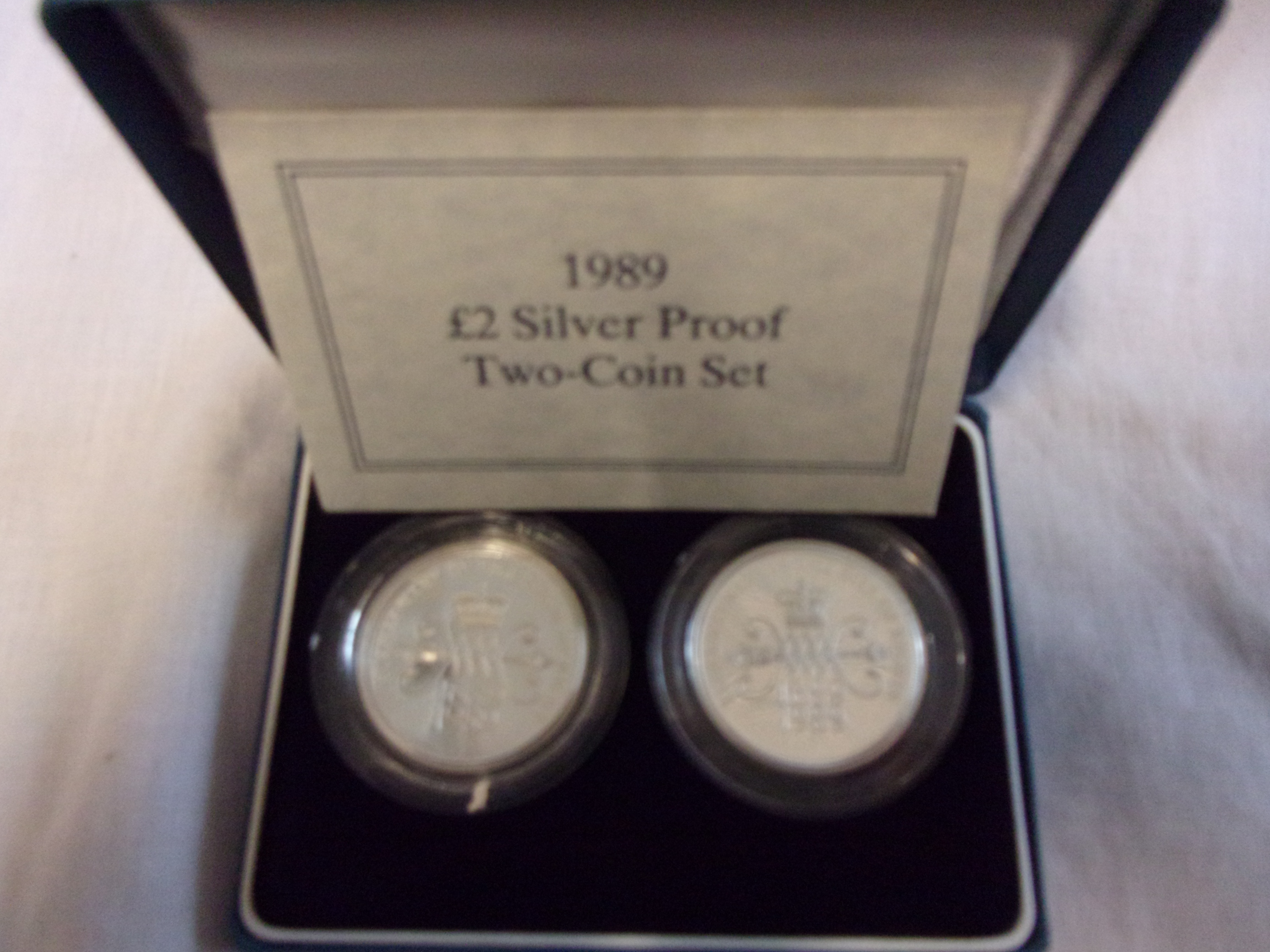 Great Britain 1989-Two Pounds silver proof, two-coin set (Bill of ...