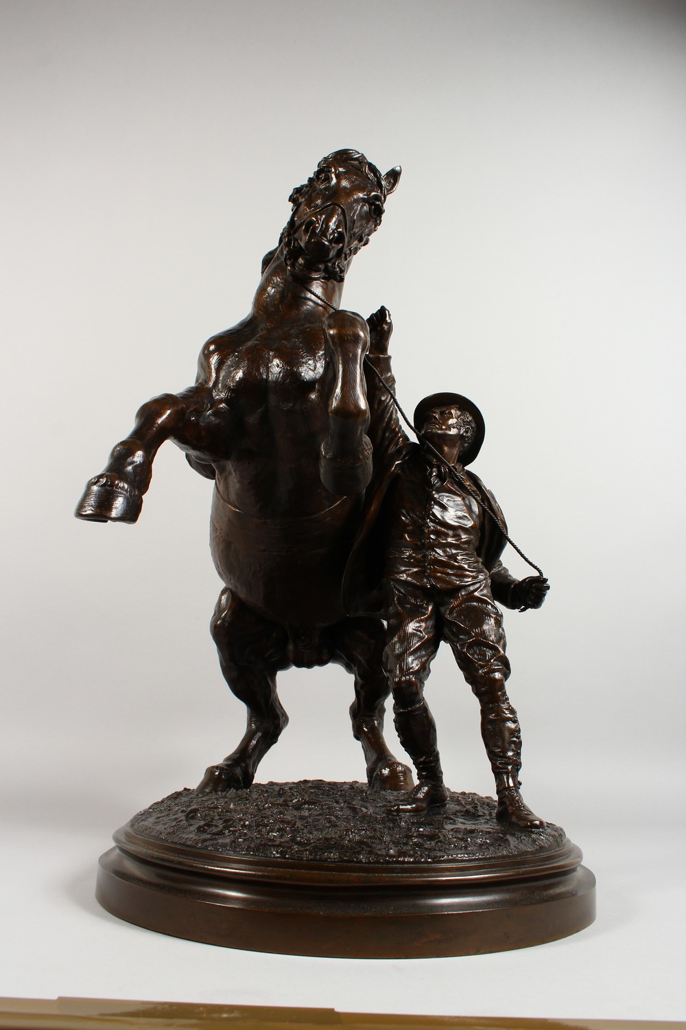 SIR JOSEPH EDGAR BOEHM 1834-1890 STALLION WITH GROOM. Sir Joseph Edgar ...