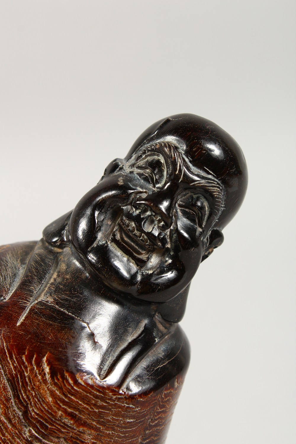 A 19TH / 20TH CENTURY CARVED CHINESE HORN OF BUDDHA, possibly rhino ...