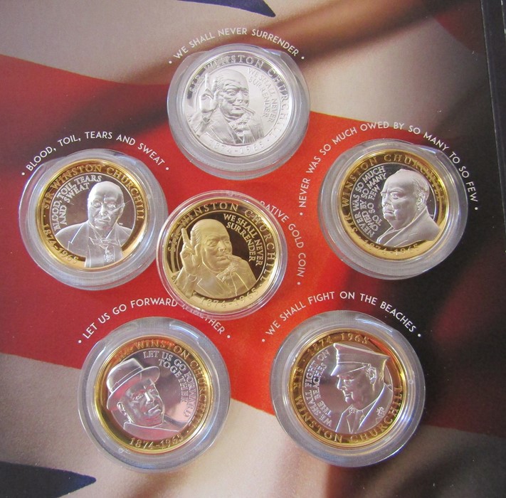 London Office Mint Winston Churchill coin collection in presentation case