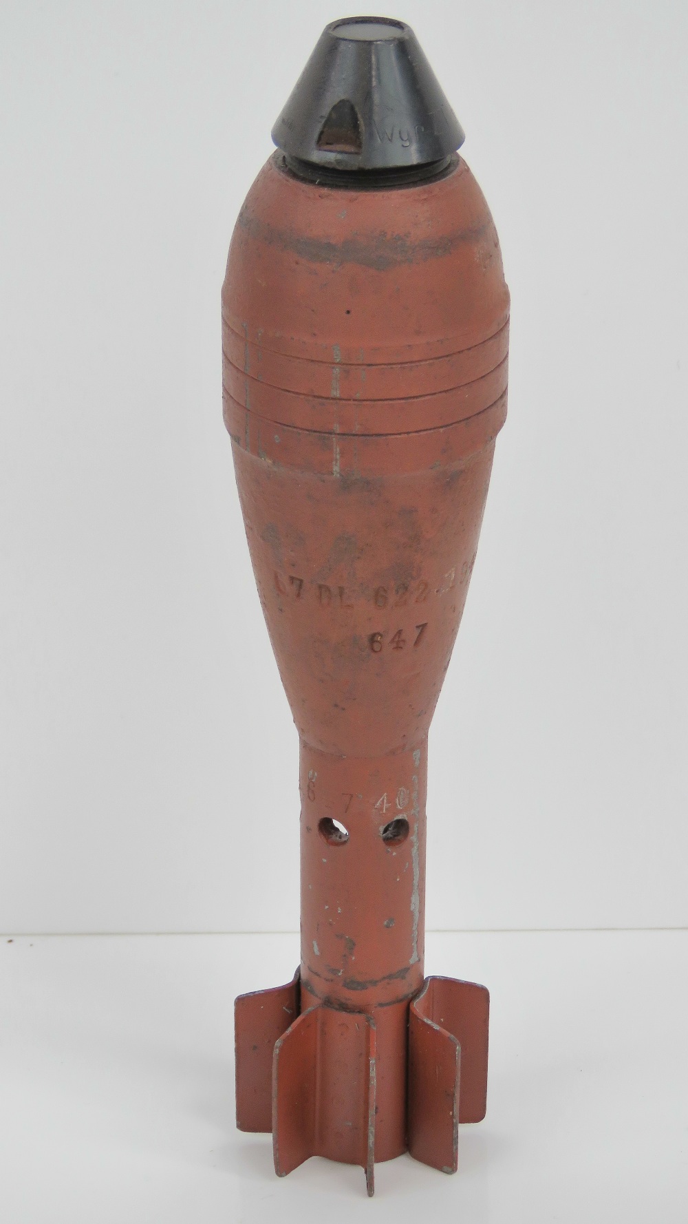 An inert Training version WWII German 5cm Fallschirmjäger mortar round ...