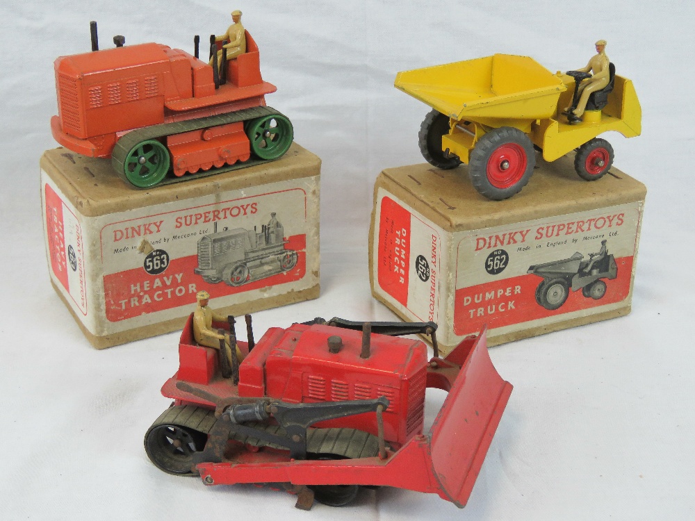 A Dinky Supertoys Heavy Tractor No 563, with original box, a Dinky ...