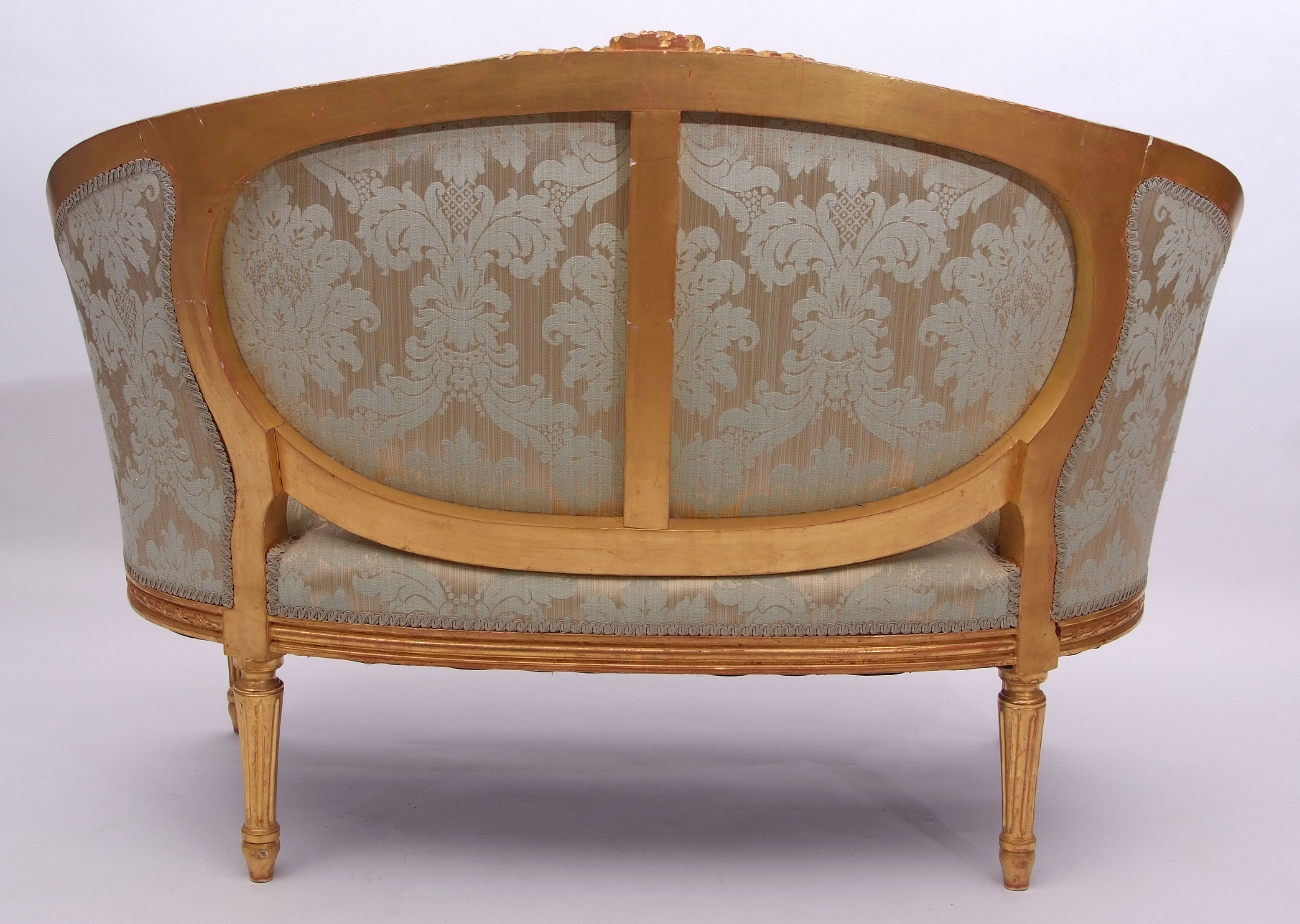 Suite of Louis Quinze style furniture comprises two combined suites of ...