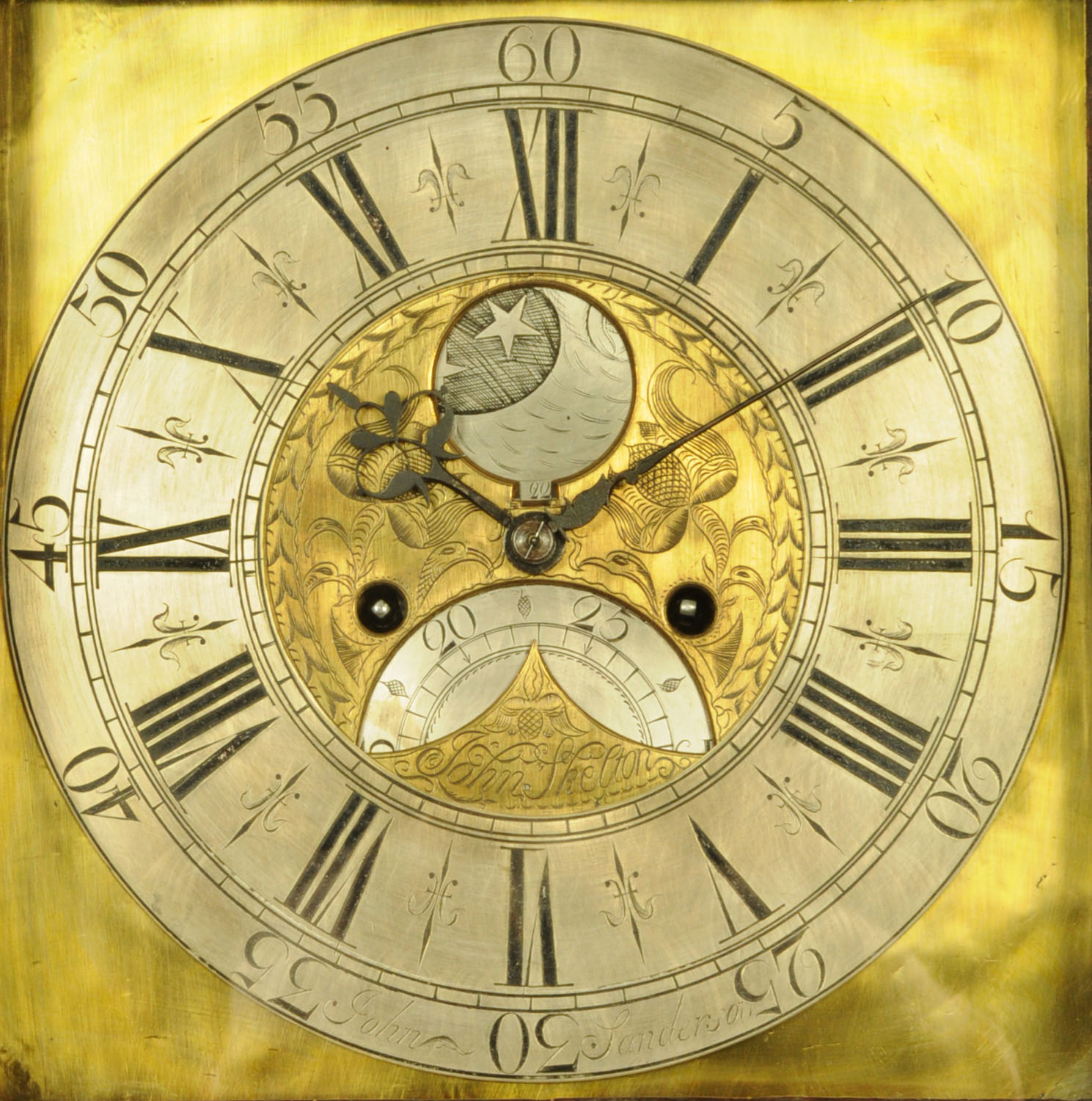 A mid 18th century oak longcase clock by John Sanderson, Wigton, made ...