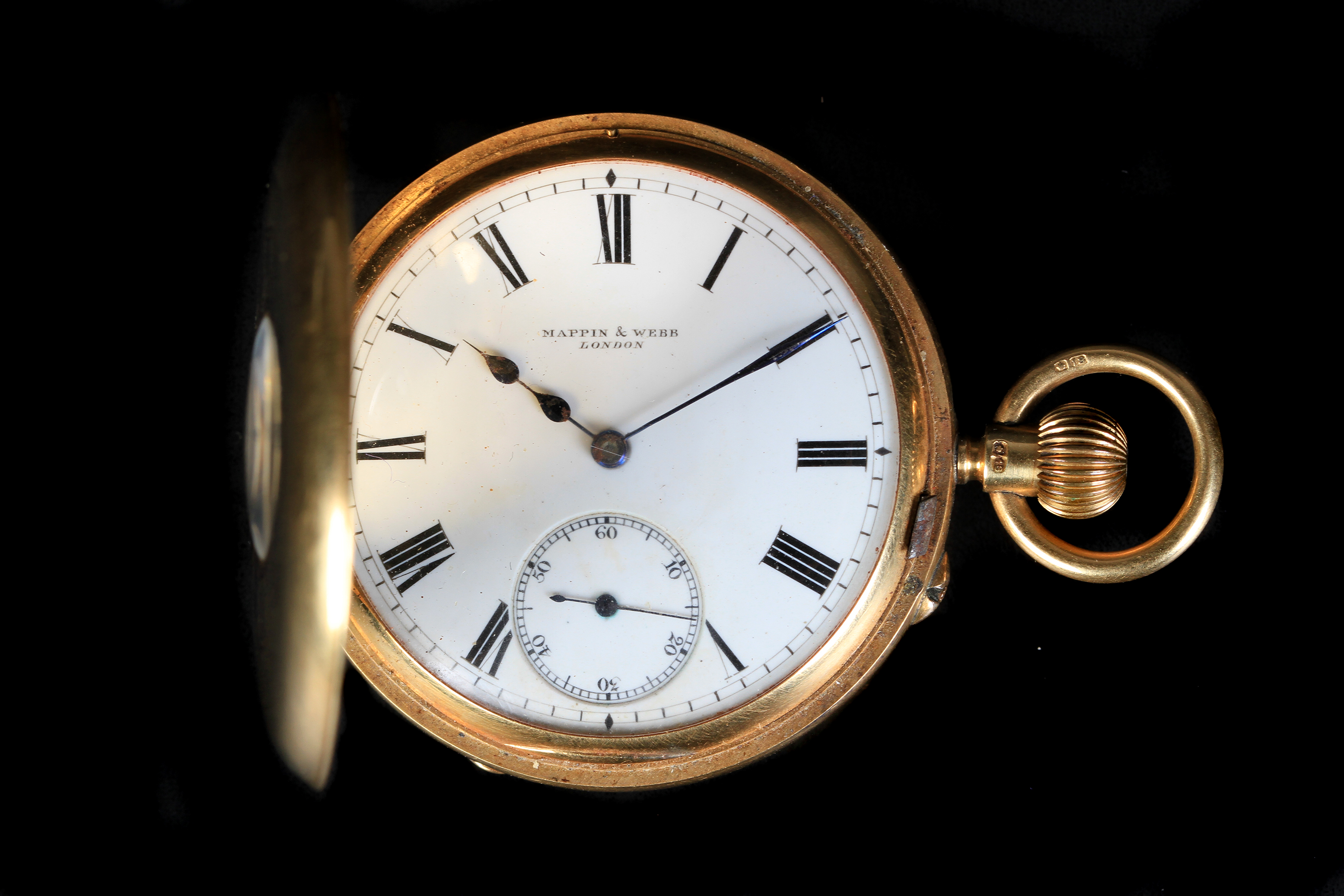 AN EDWARD VII HALF HUNTER THREE QUARTER PLATE LEVER POCKET WATCH BY ...