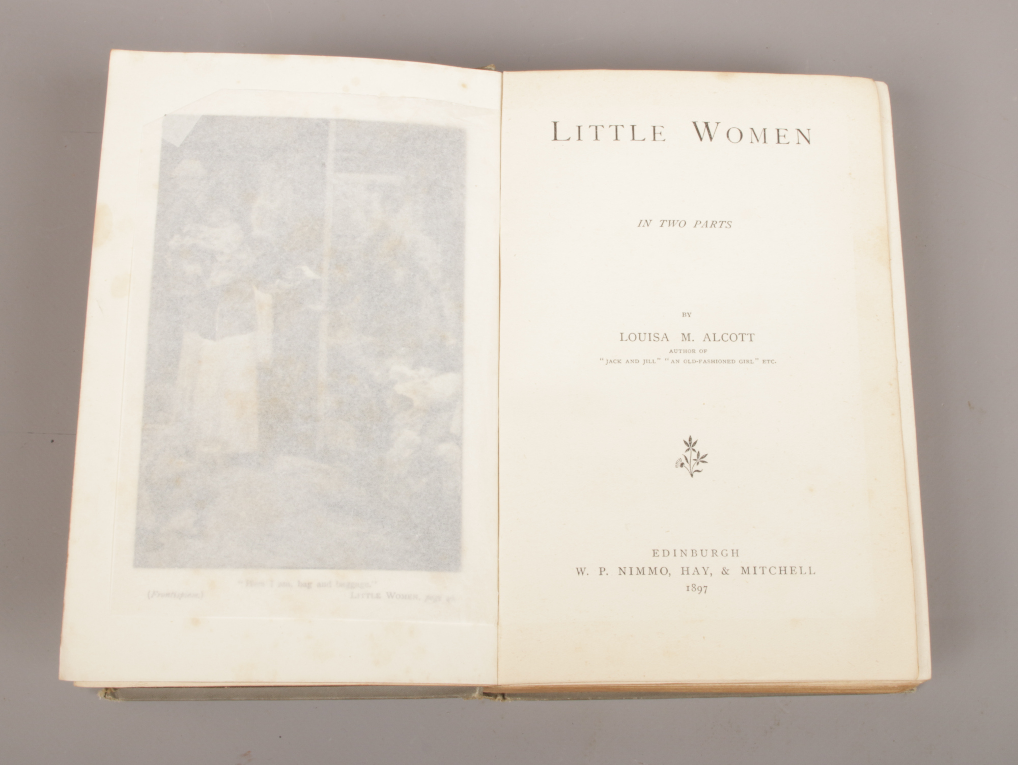 A Little Women hardback book by Louisa Alcott, published by W. P. Nimmo ...