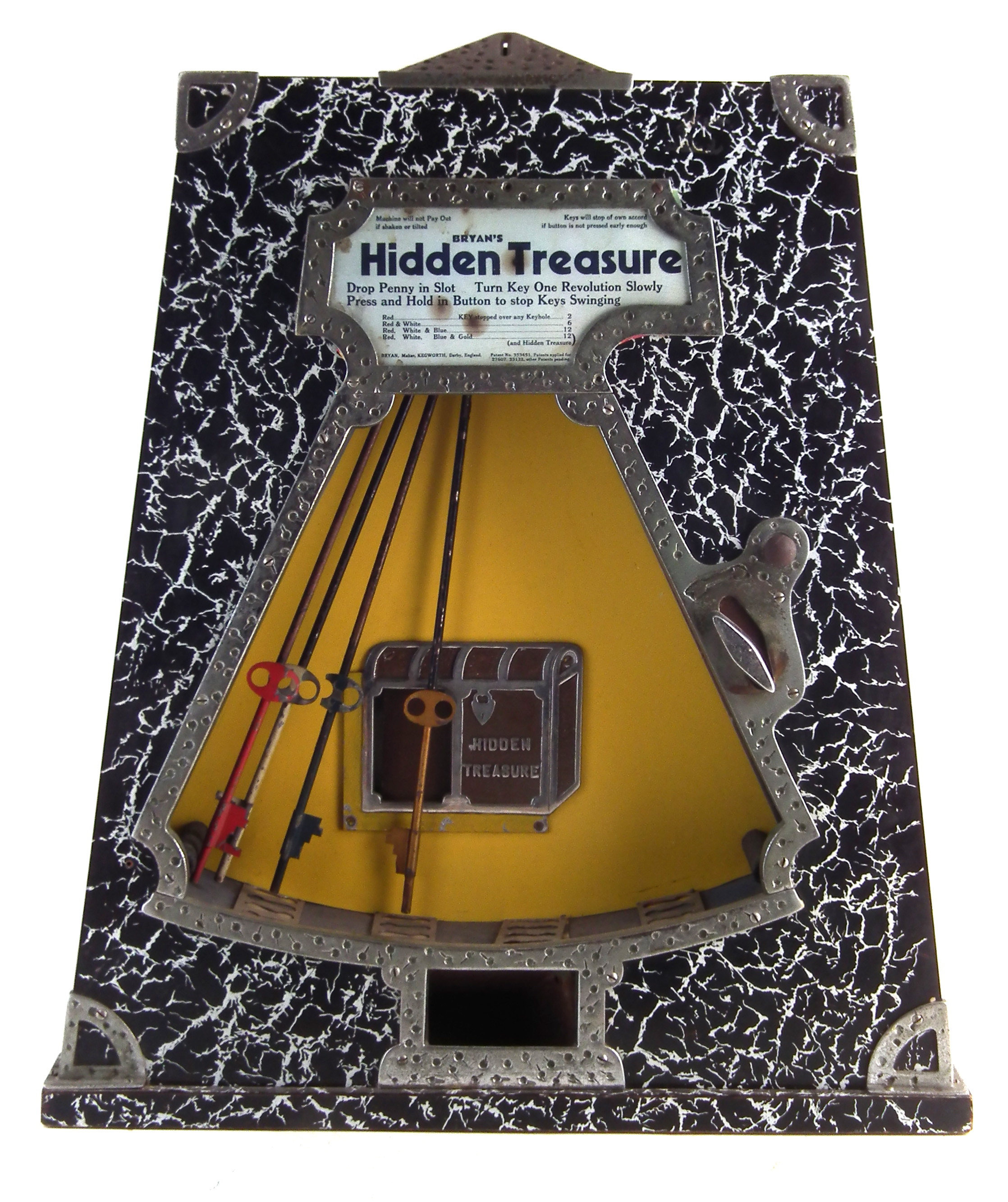 Bryan's Hidden Treasure penny slot machine , with key, 73cm high No ...