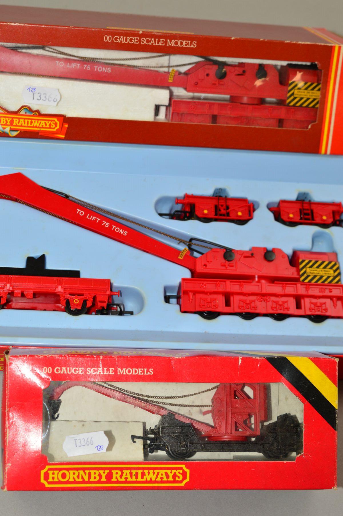 THREE BOXED OO GAUGE BRAKEDOWN CRANES, Tri-ang Hornby 75T Cowans ...