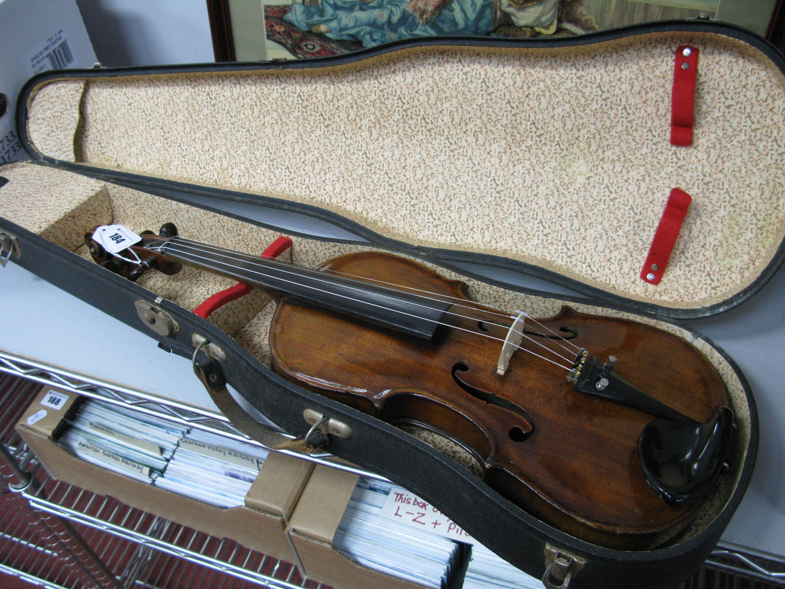 HOPF, XIX Century Violin, with two piece back, stamped HOPF to back ...