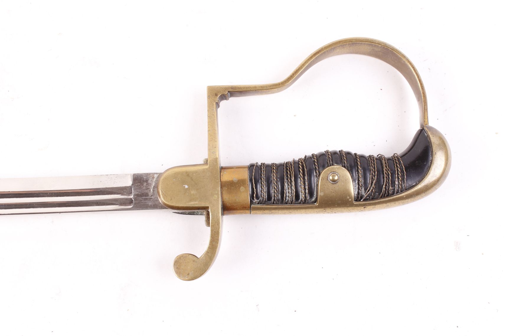 German WWII NCO sword, 31 ins single edged double fullered tapered ...