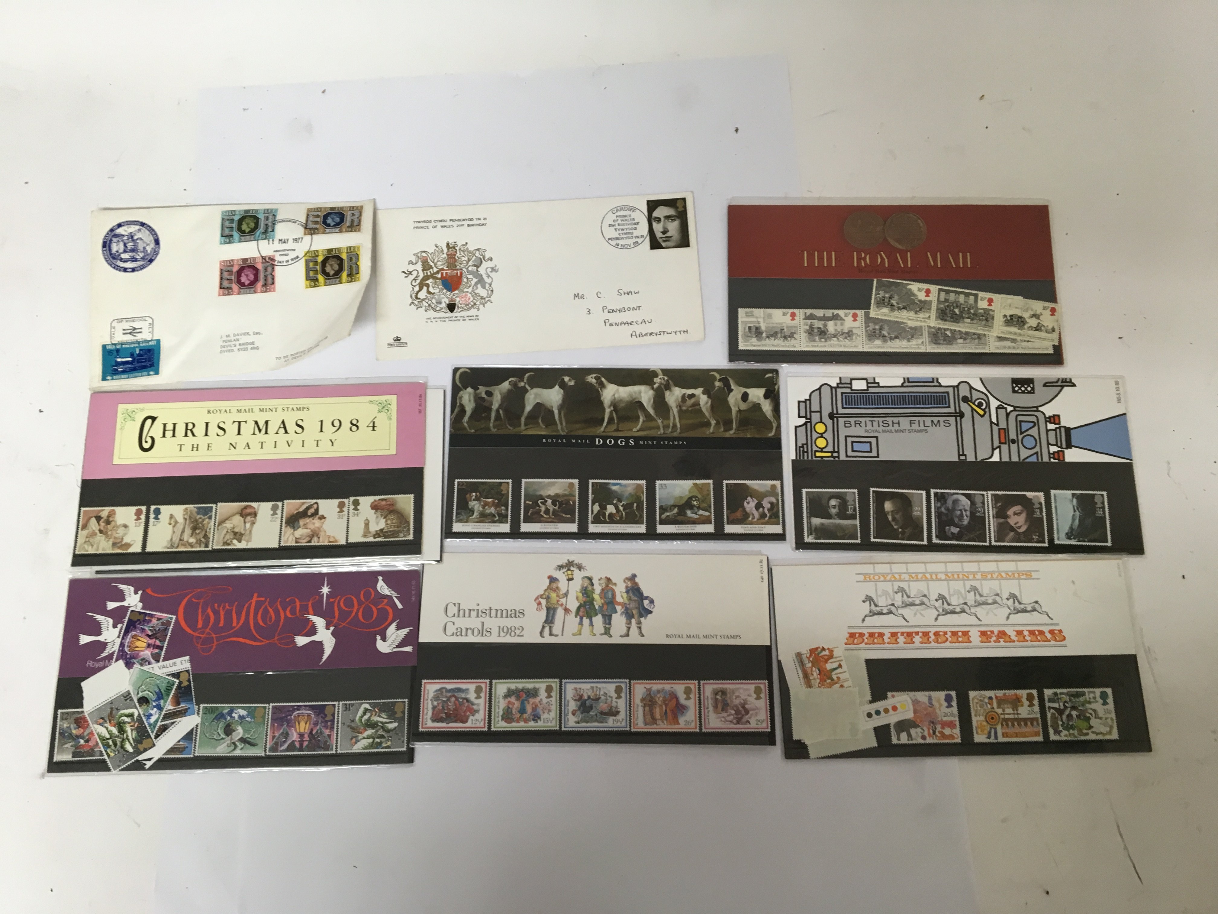 A collection of stamp first day covers and presentation packs.