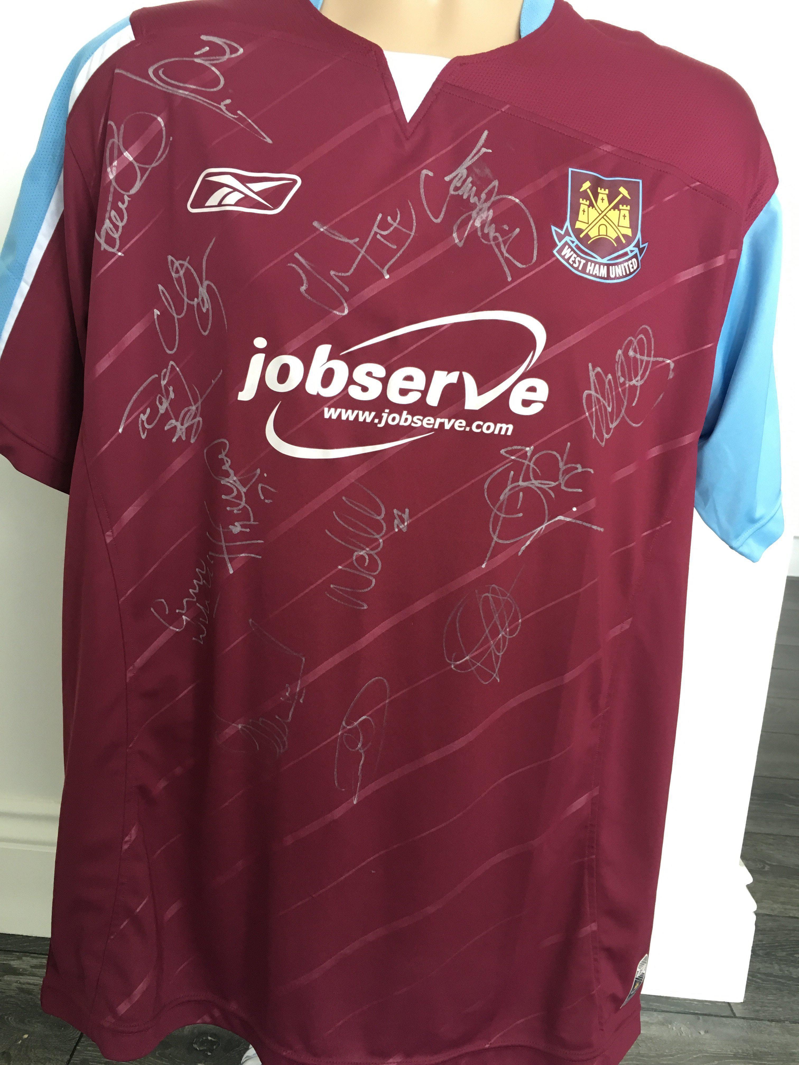 West Ham Signed Football Shirt: Collected by West Ham historian and 100 ...