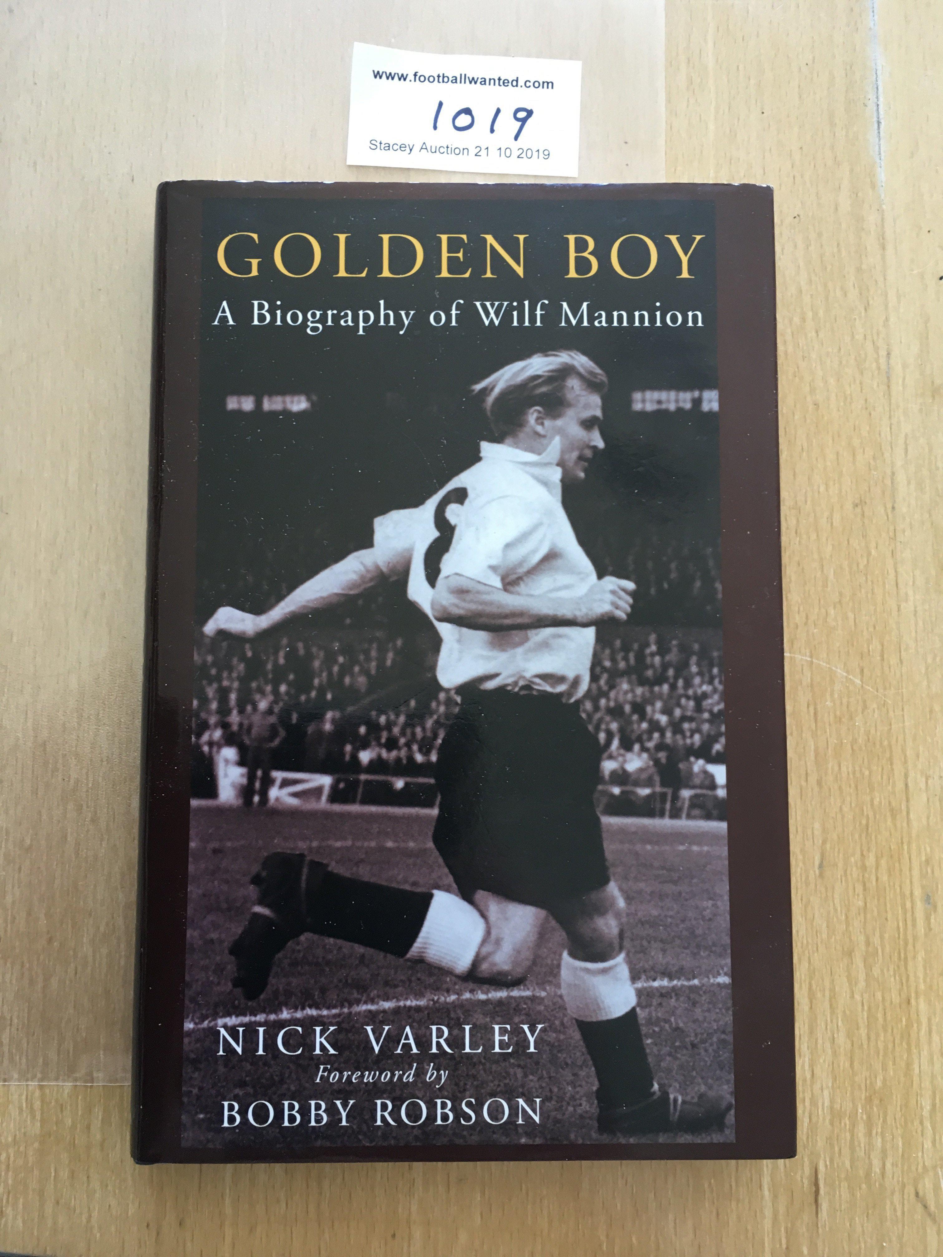 Wilf Mannion Middlesbrough England Signed Football Book: Golden Boy ...