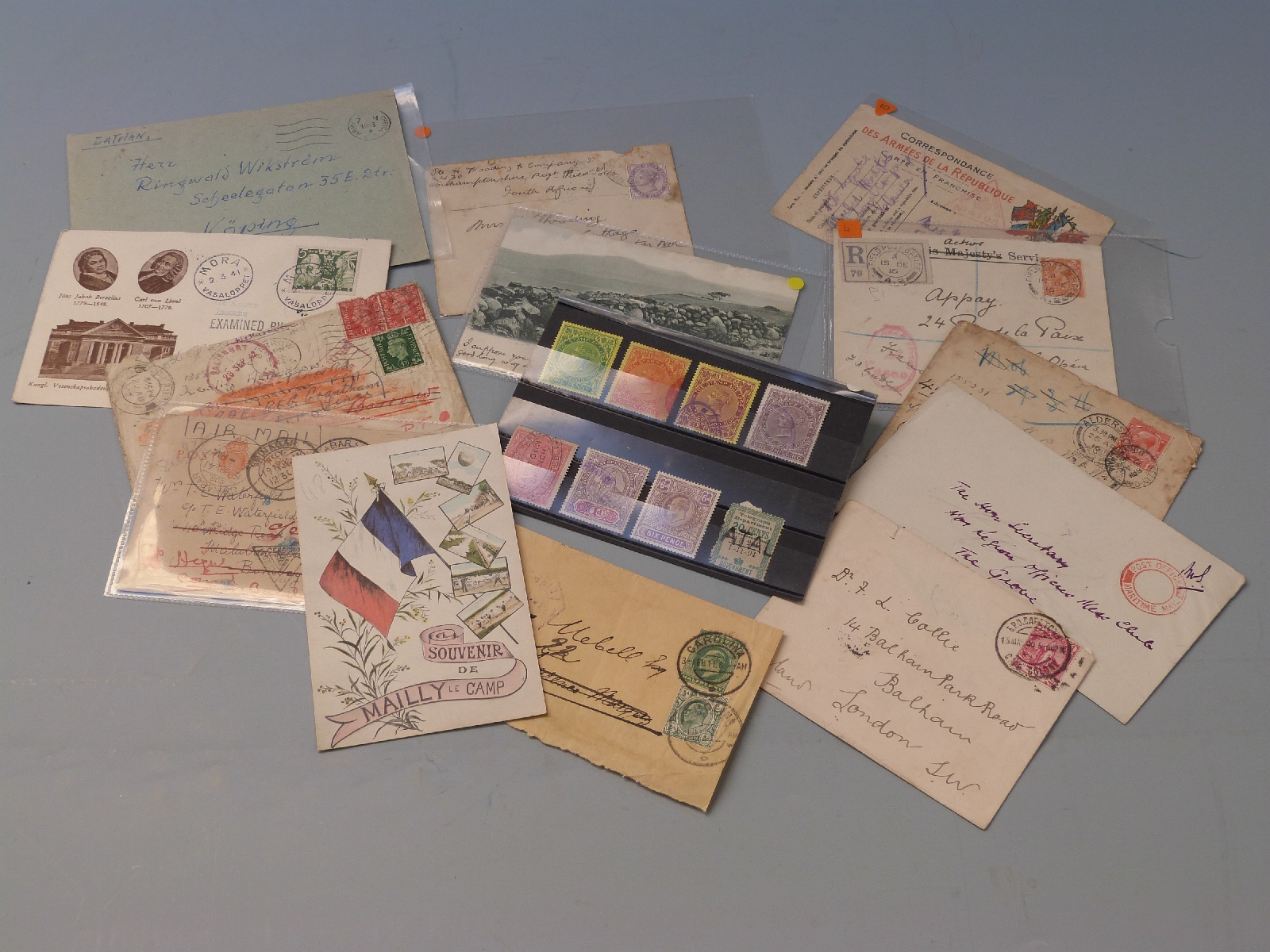 A packet of envelopes and postcards WW1 and Boer War interest, also ...