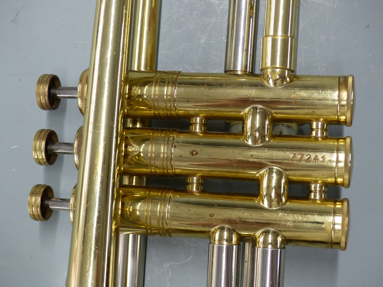 Huttl Commodore 'line 800' West German brass trumpet, serial no. 77241 ...