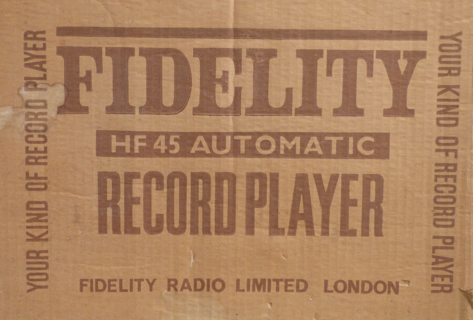 Fidelity HF45 Automatic Record Player in original cardboard box